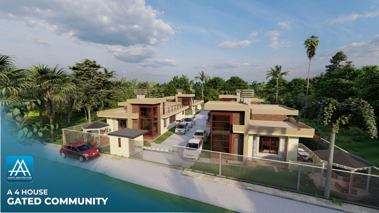 A 4 Homes Gated Community -Four 3 Bedroom Contemporary Bungalows Gated ...