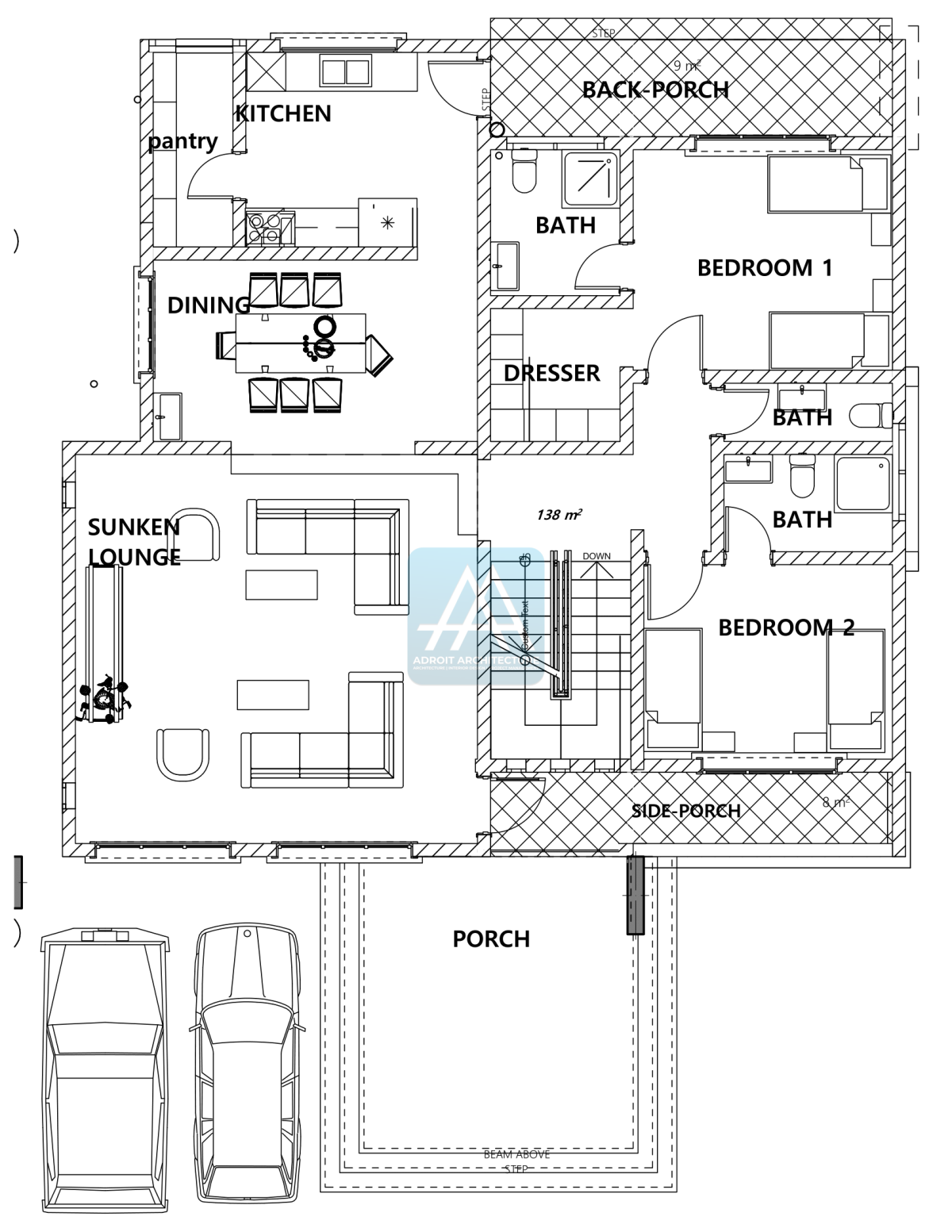The Garde Contemporary 4 Bedroom House Plan – David Chola – Architect